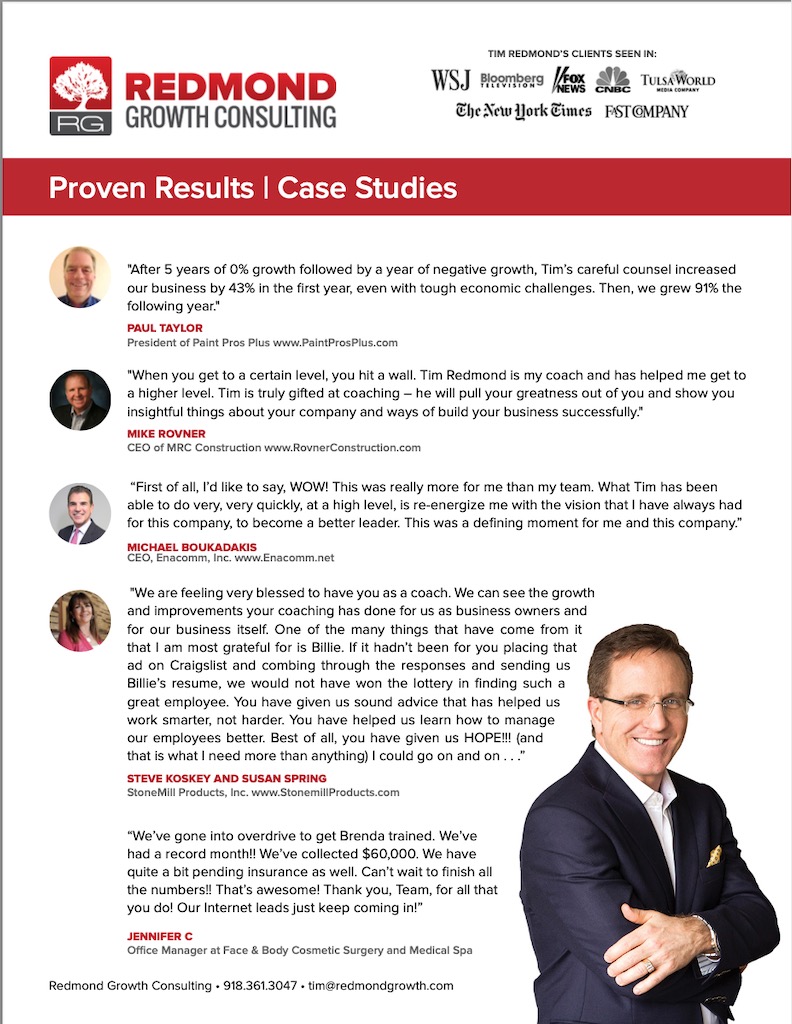 Tim Redmond | Business Growth Consulting | Tim Redmond Story